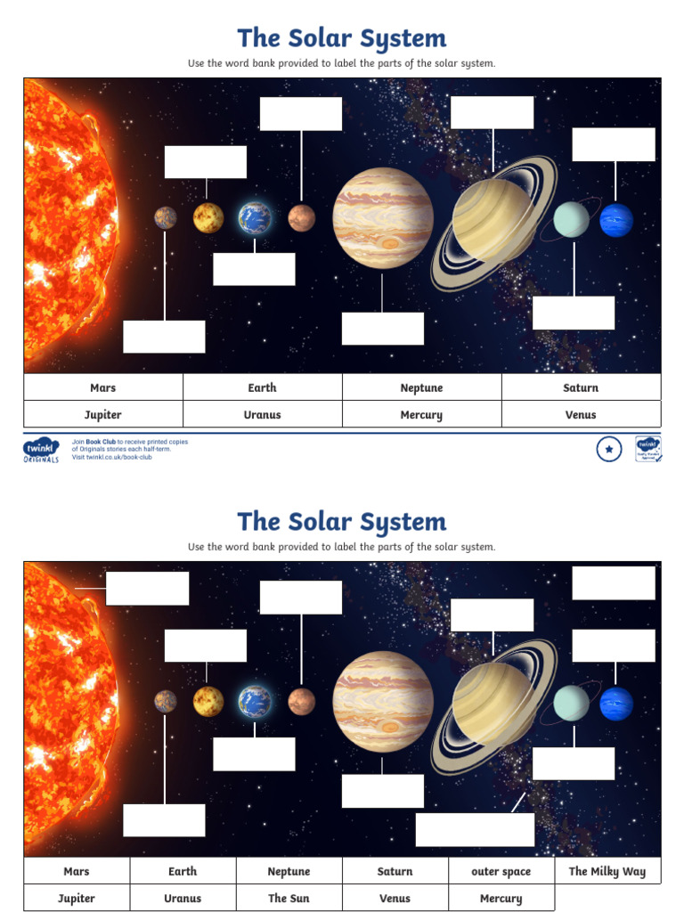 t2 or 639 The Solar System Labelling Activity Sheets - Ver - 1 | PDF ...