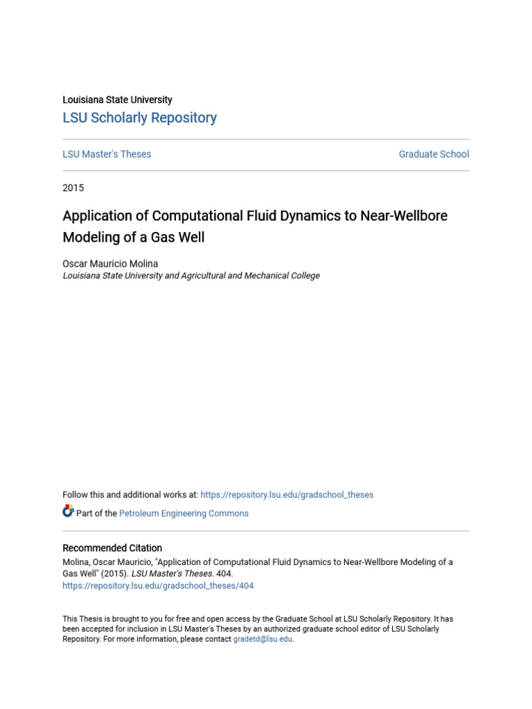 Application Of Computational Fluid Dynamics To Near Wellbore Mode Pdf Fluid Dynamics