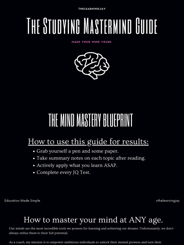 The OLD Studying Mastermind Guide | PDF | Memory | Recall (Memory)