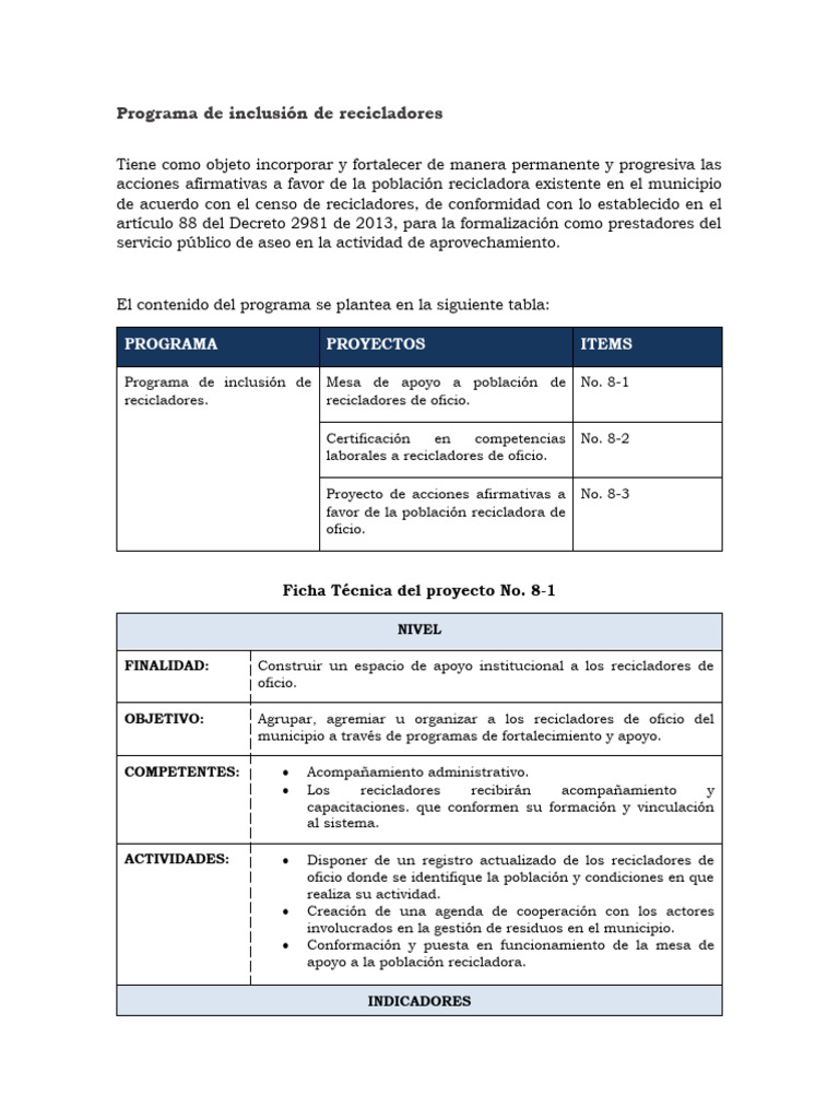 Programas Pgirs | Descargar gratis PDF | Residuos | Gestión de residuos