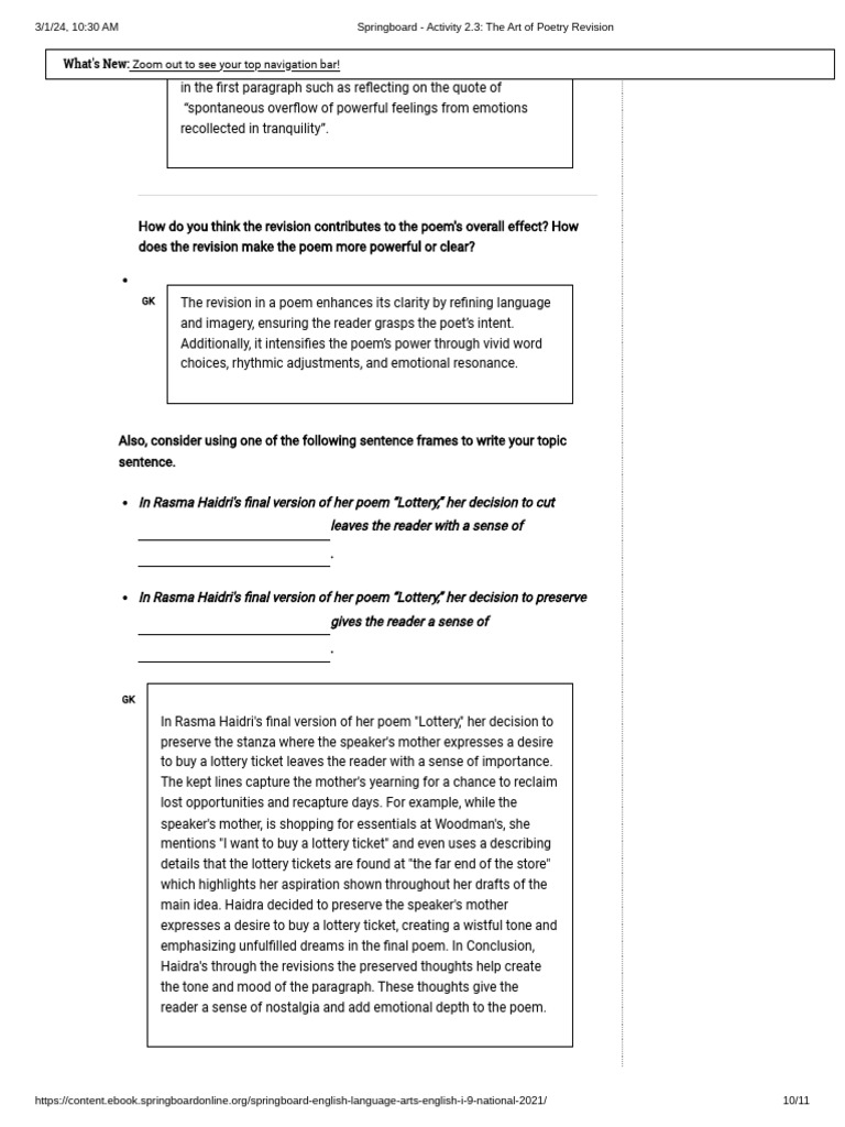 Haidri's Poetic Revision Insights | PDF | Poetry | Thought