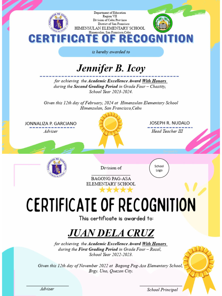 Award Certificates SY 2022-2023 | PDF