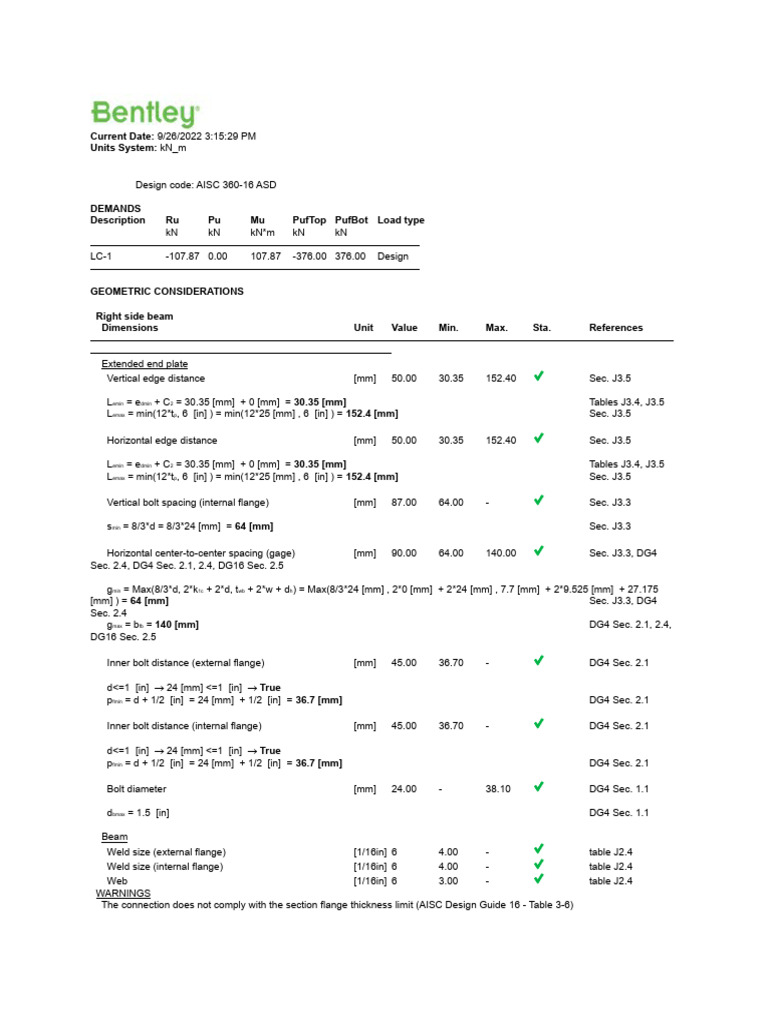 AISC 360-16 ASD Beam Design Analysis | PDF | Computers