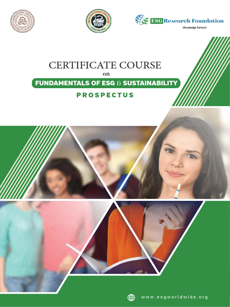 ESG Course Prospectus New | PDF | Sustainability | Climate Change ...
