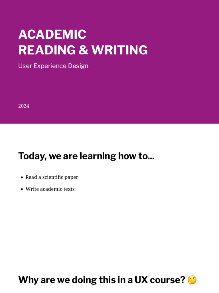 Academic-Reading-And-Writing-Ux | PDF | User Experience | Paragraph