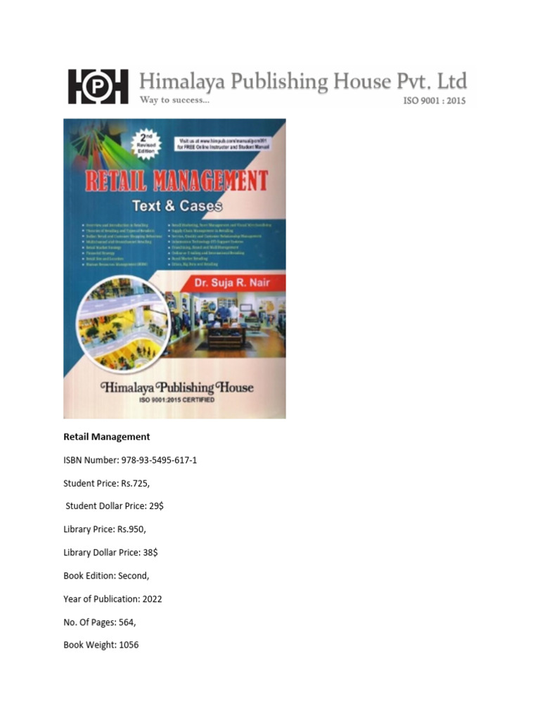 Retail Management 2nd Edition Overview | PDF | Retail | Business Process