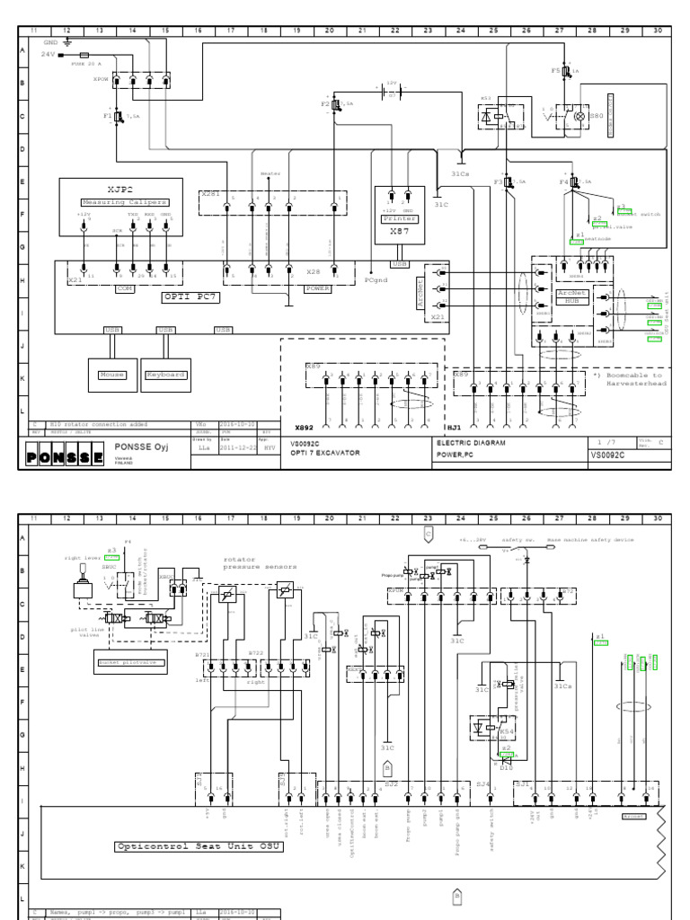 VS0092 - C - Electric Diagram Eletrica Do Banco Ponsse Optmi | PDF ...