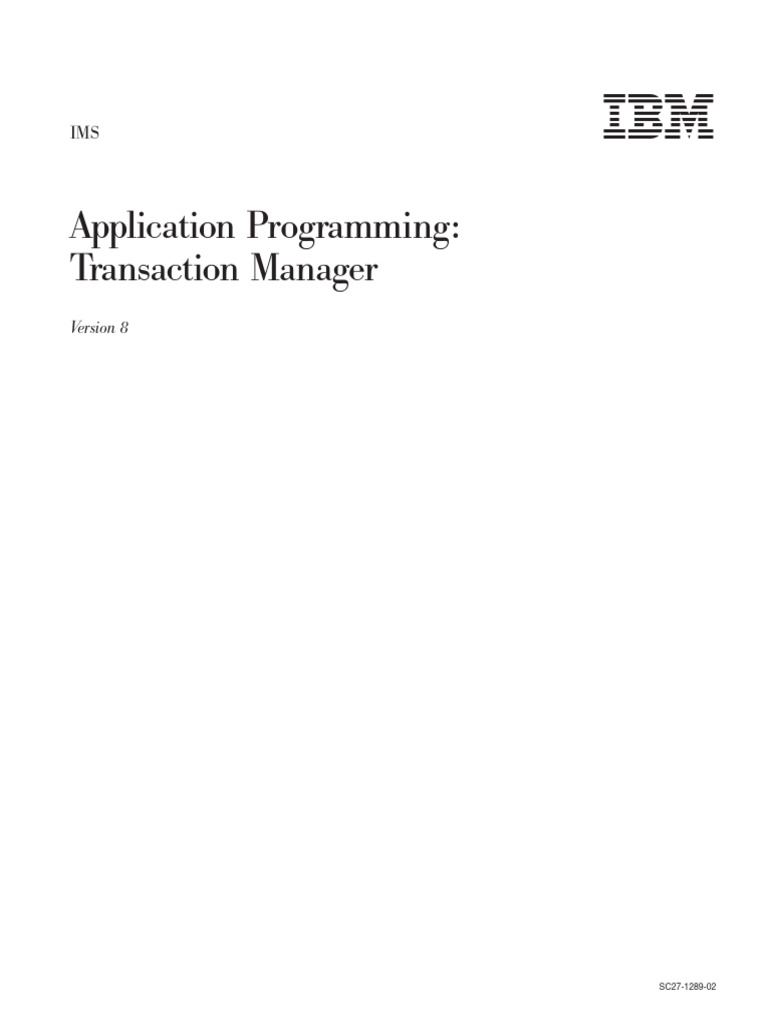 IMS V8 App - Transaction | PDF | Computer Programming | Input/Output