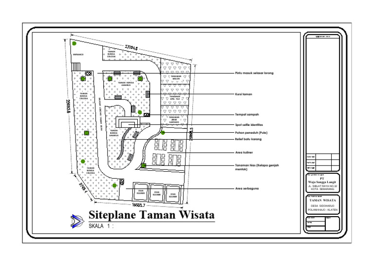 Siteplan Taman Wisata A | PDF