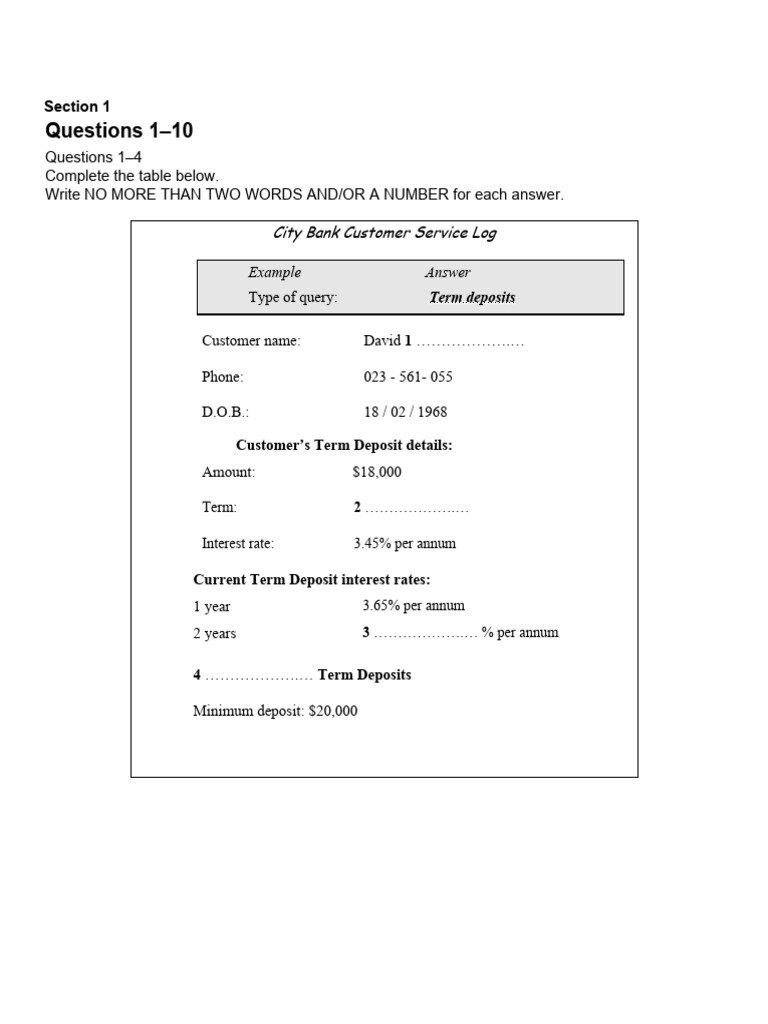 City Bank Customer Service Log Test | PDF | Interest | Meat