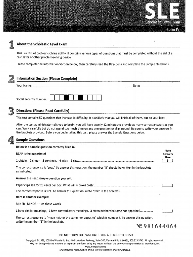 Mature Student Test | PDF