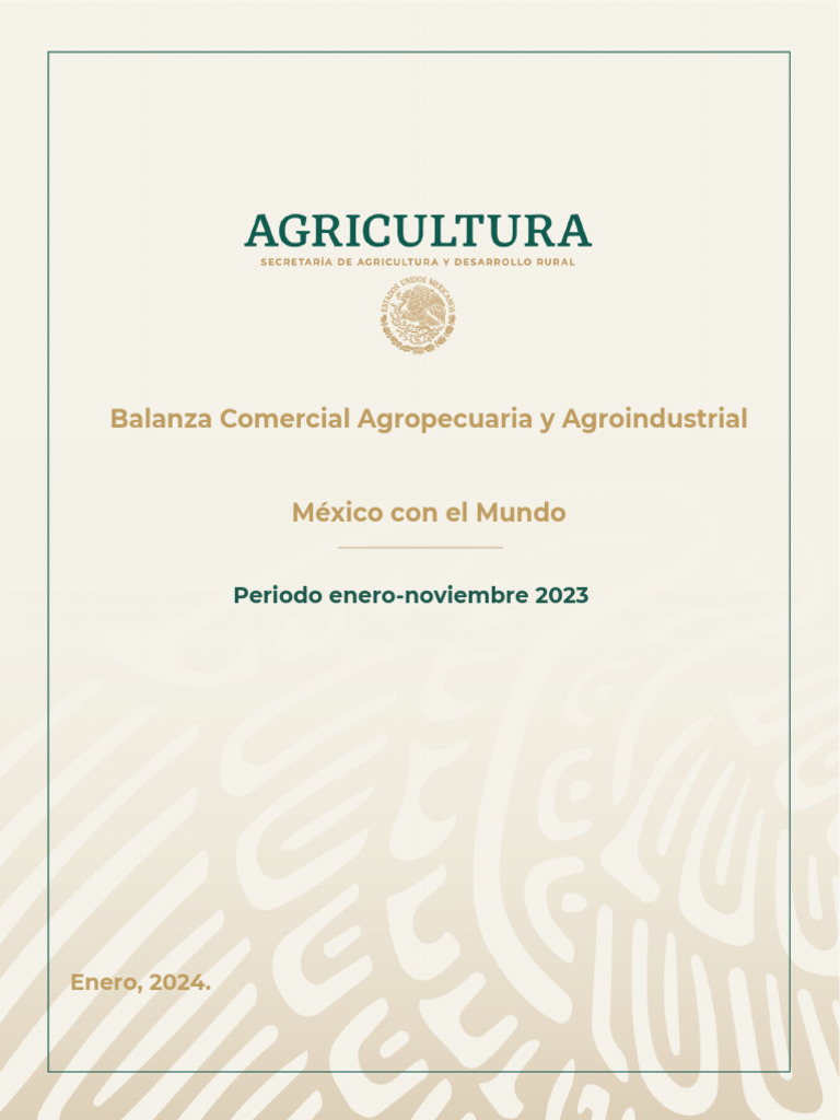 Balanza Agroalimentaria De México 2023 Nov Pdf Cereales