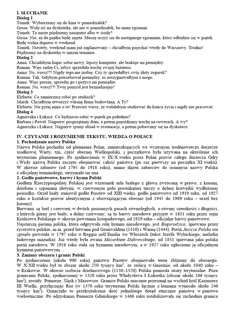 Egzamin Próbny - Teksty | PDF