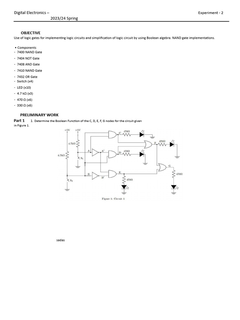 Exp 2 | PDF | Logic Gate | Electronic Circuits