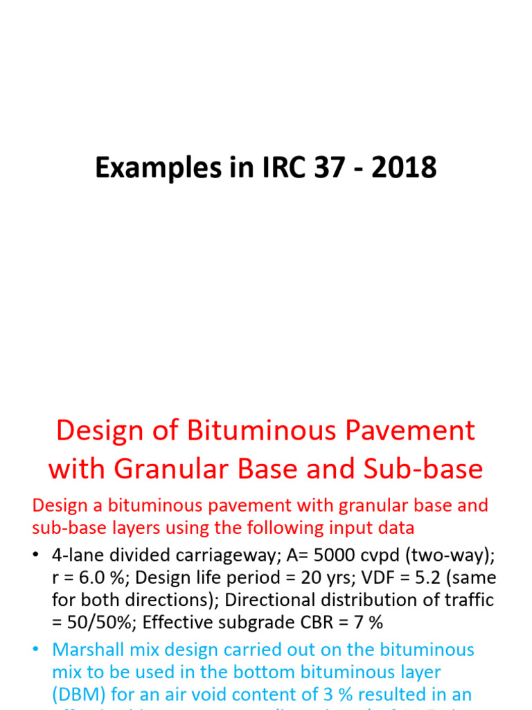 Design - IRC 37 - Example | PDF