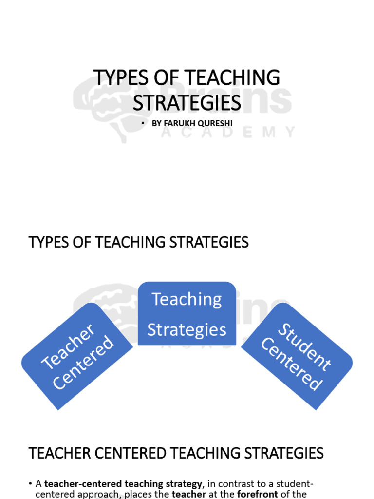 Teaching Strategies Overview | PDF | Human Communication | Cognitive ...