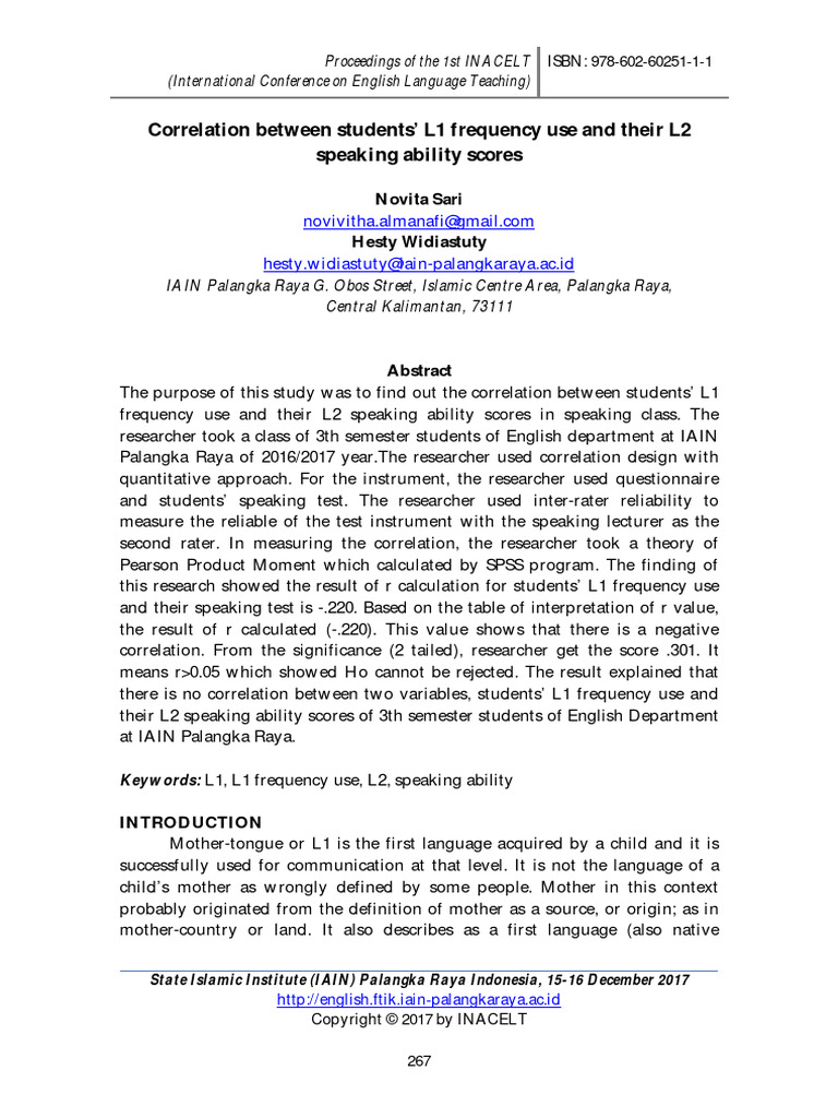 (2017) Sari | PDF | Second Language | First Language