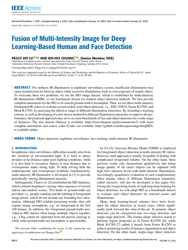 Fusion of Multi-Intensity Image For Deep Learning-Based Human and Face ...