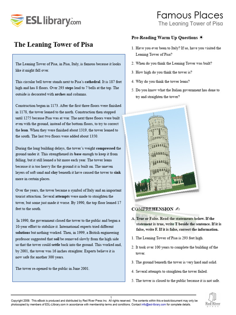 The Leaning Tower of Pisa | PDF