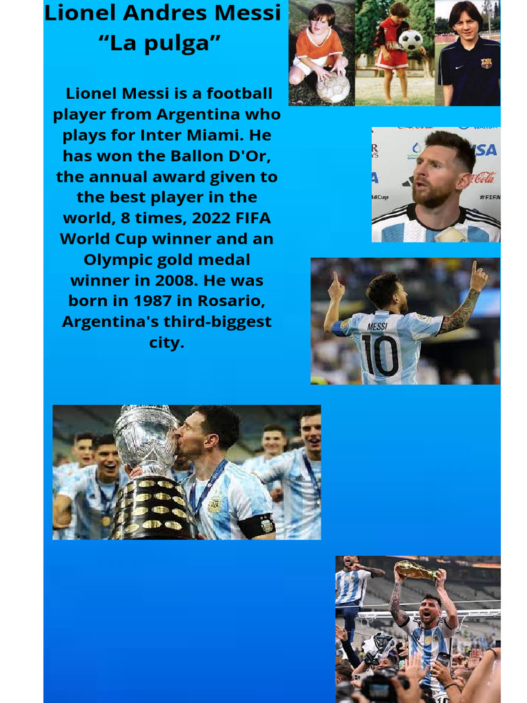 Messi: Iconic Collage and Achievements | PDF