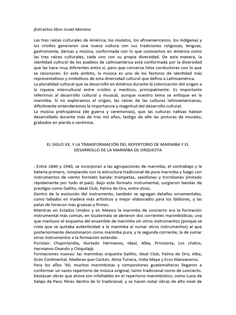 Extracto Libro Israel Moreno | PDF | Orquestas | Partituras