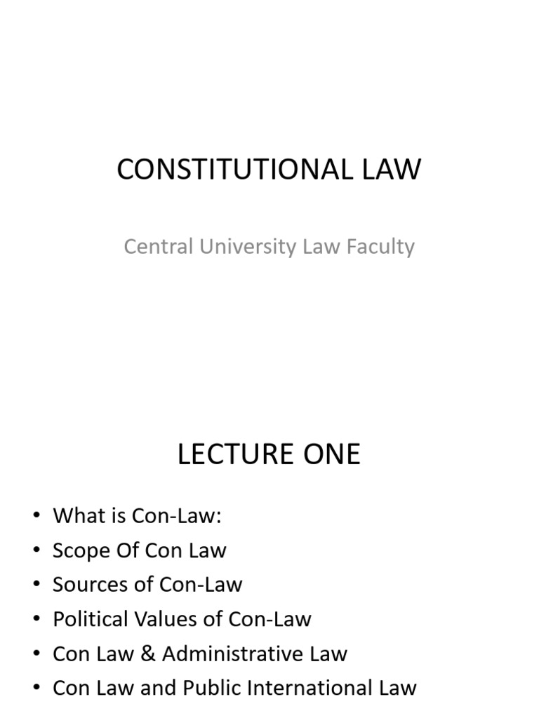 Introduction To Con Law 1 | PDF | International Law | Constitution