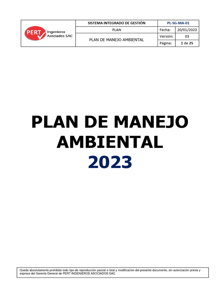 Plan de Manejo Ambiental | Descargar gratis PDF | Residuos | Gestión de ...
