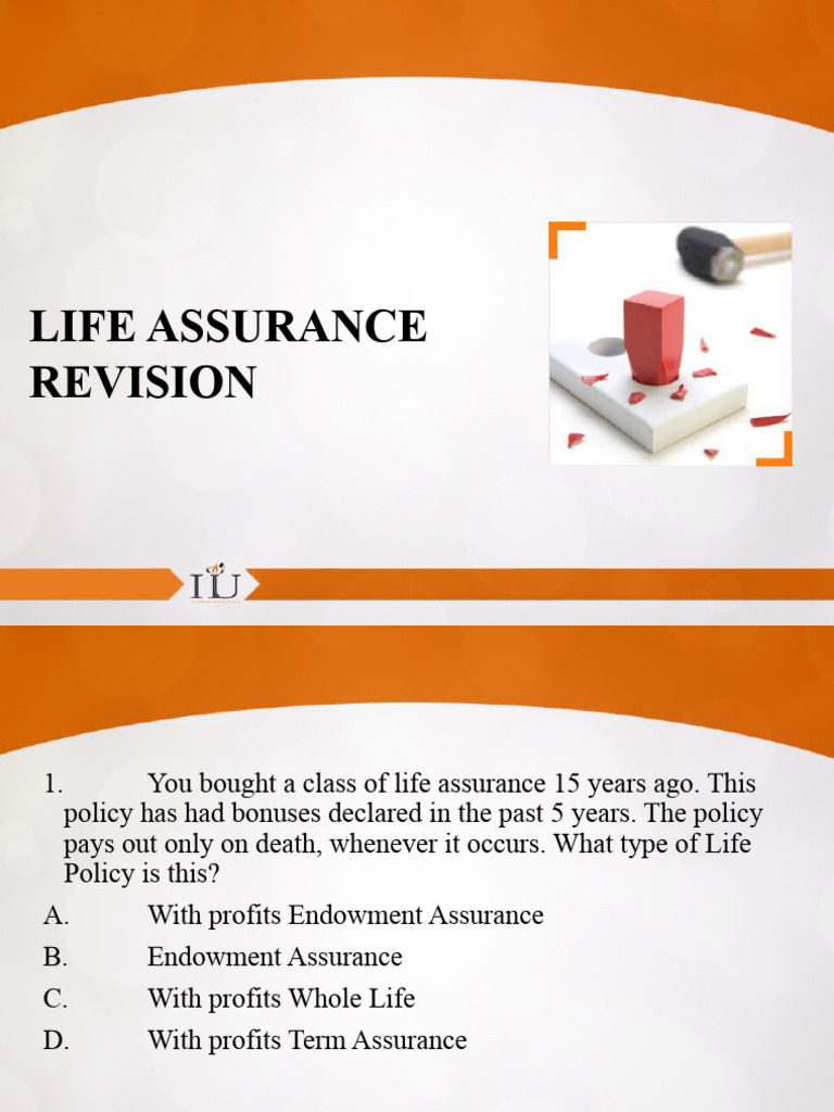 Life Assurance Foundation Course Quiz | PDF | Reinsurance | Life Insurance