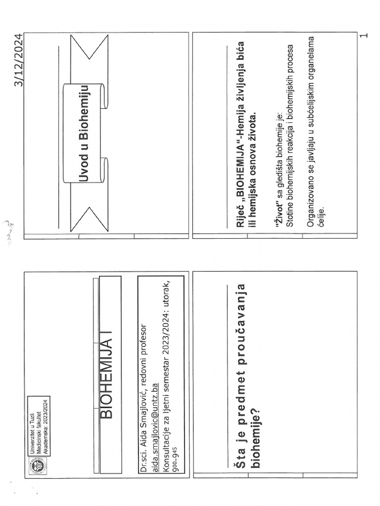 Biohemija-1 | PDF