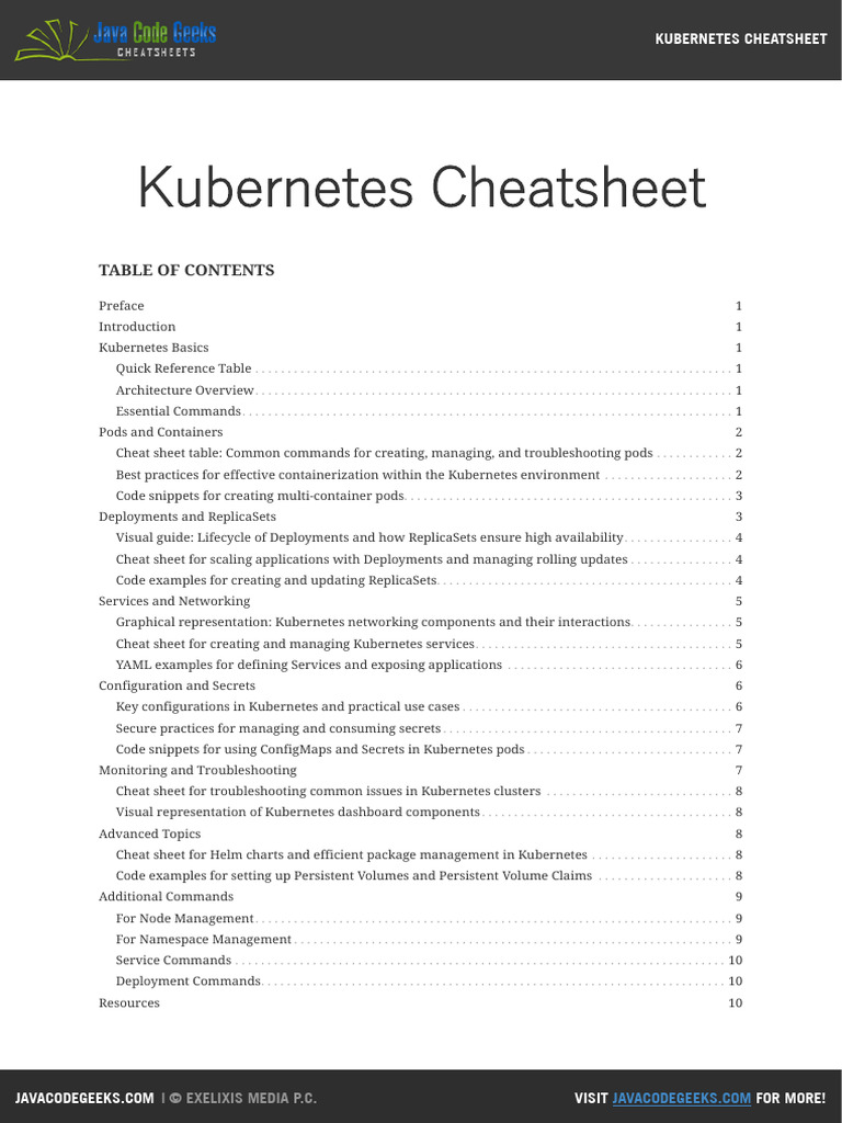 Kubernetes Cheatsheet Af | PDF | System Software | Information ...