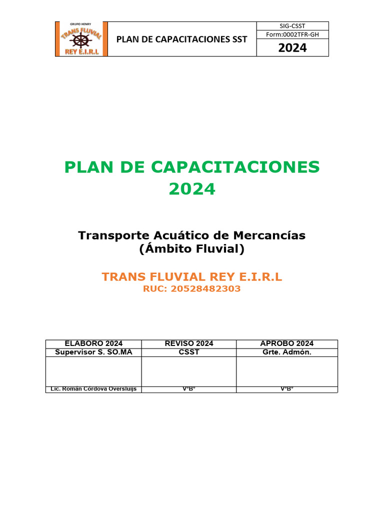 plan de capacitacion 2024 | PDF | Gestión de recursos humanos | Business
