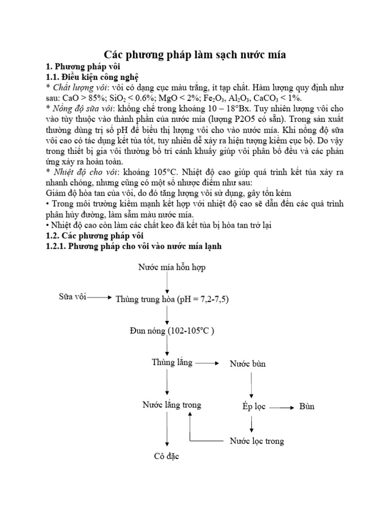 Các Phương Pháp Làm S CH Nư C Mía - XL | PDF