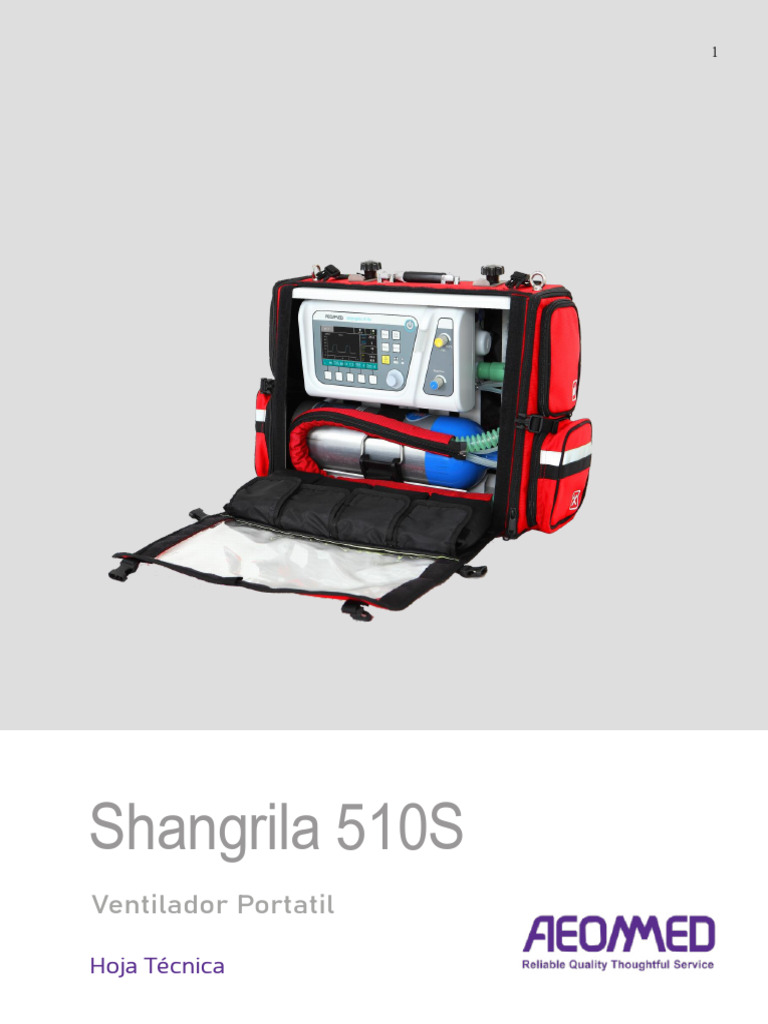 Aeomed Shangrila 510S | PDF | Neumología | Cantidades fisicas
