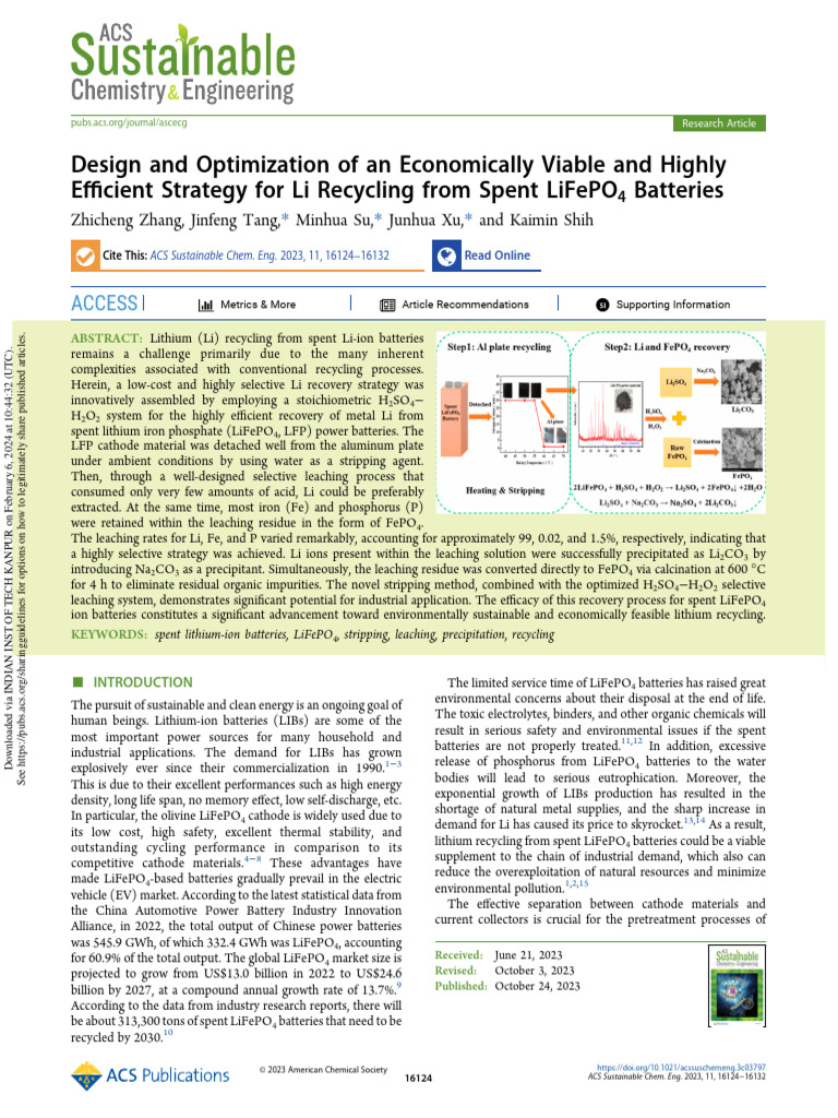 Zhang Et Al 2023 Design and Optimization of An Economically Viable and ...