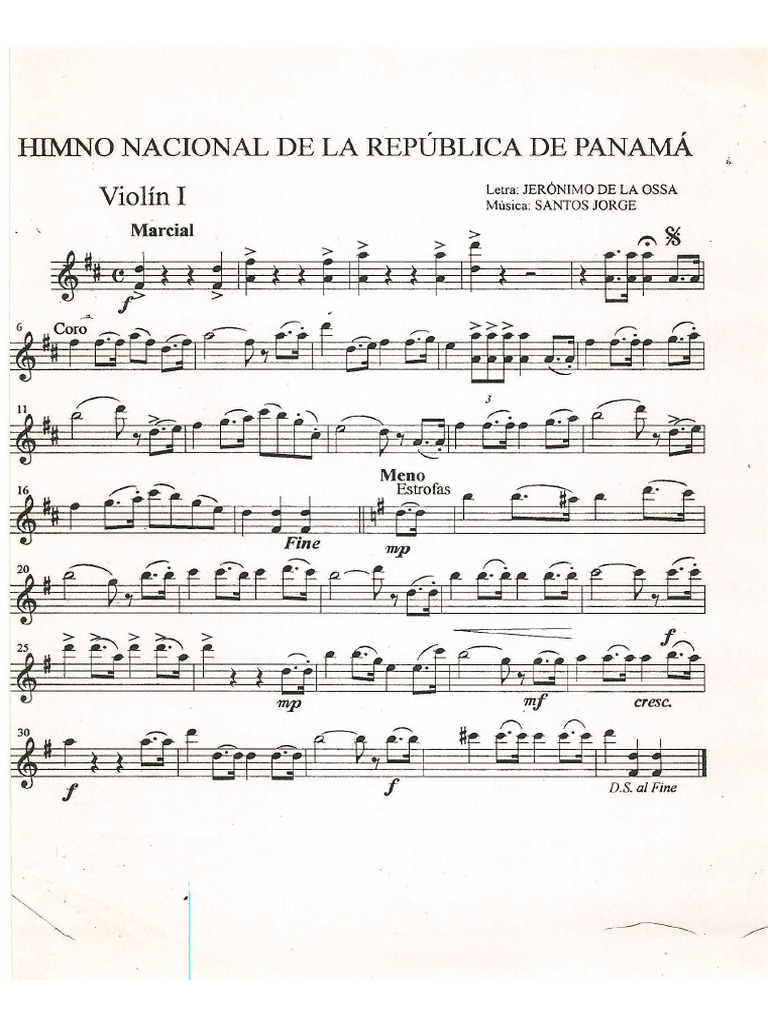 Himno Nacional - VLN I | PDF