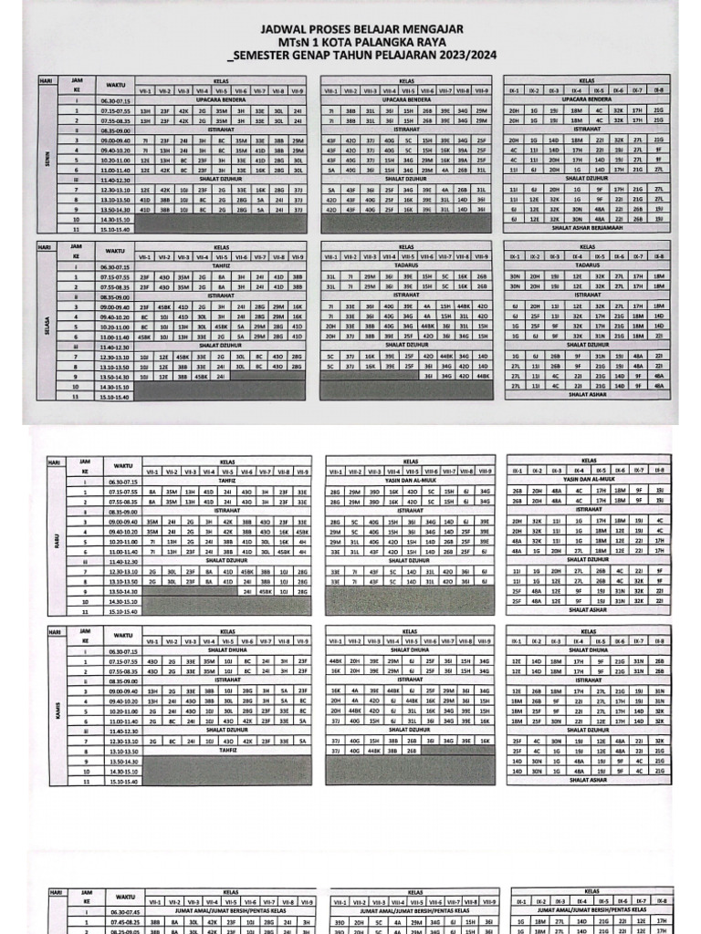Jadwal PBM Setelah Ramadhan | PDF