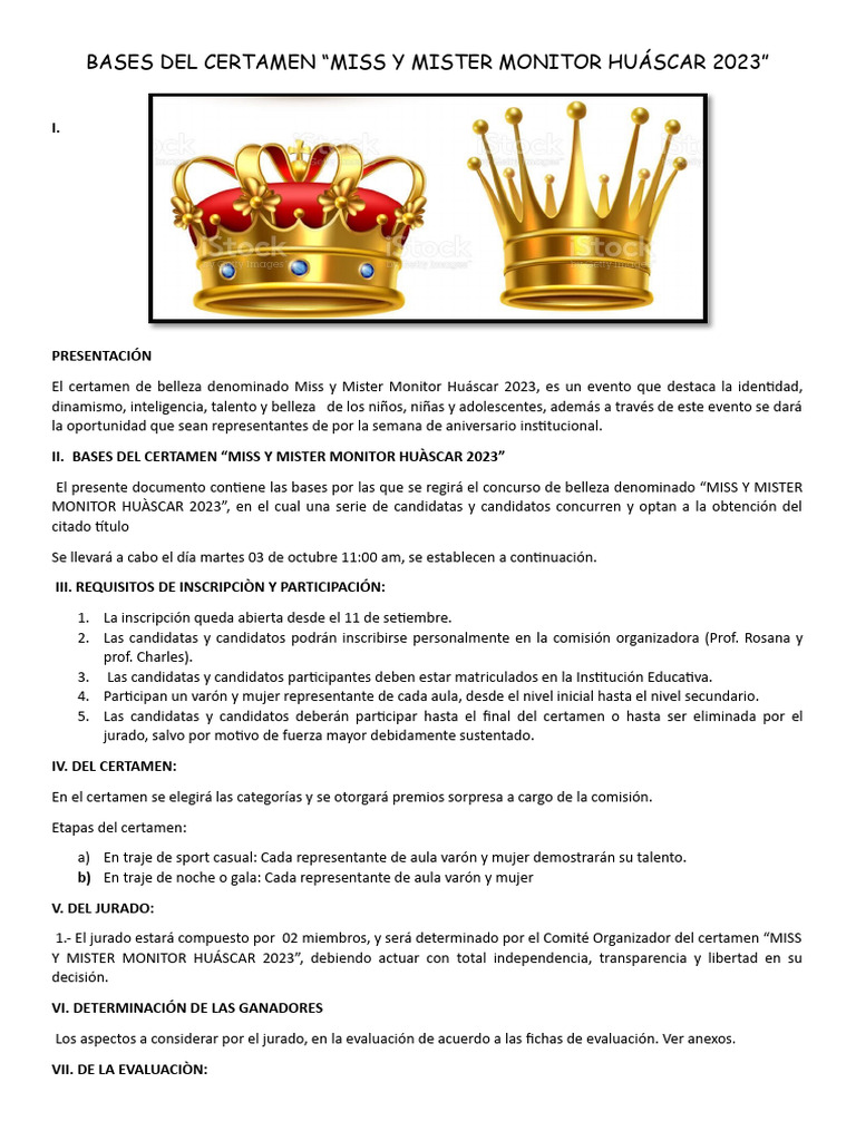 Bases Del Certamen | PDF