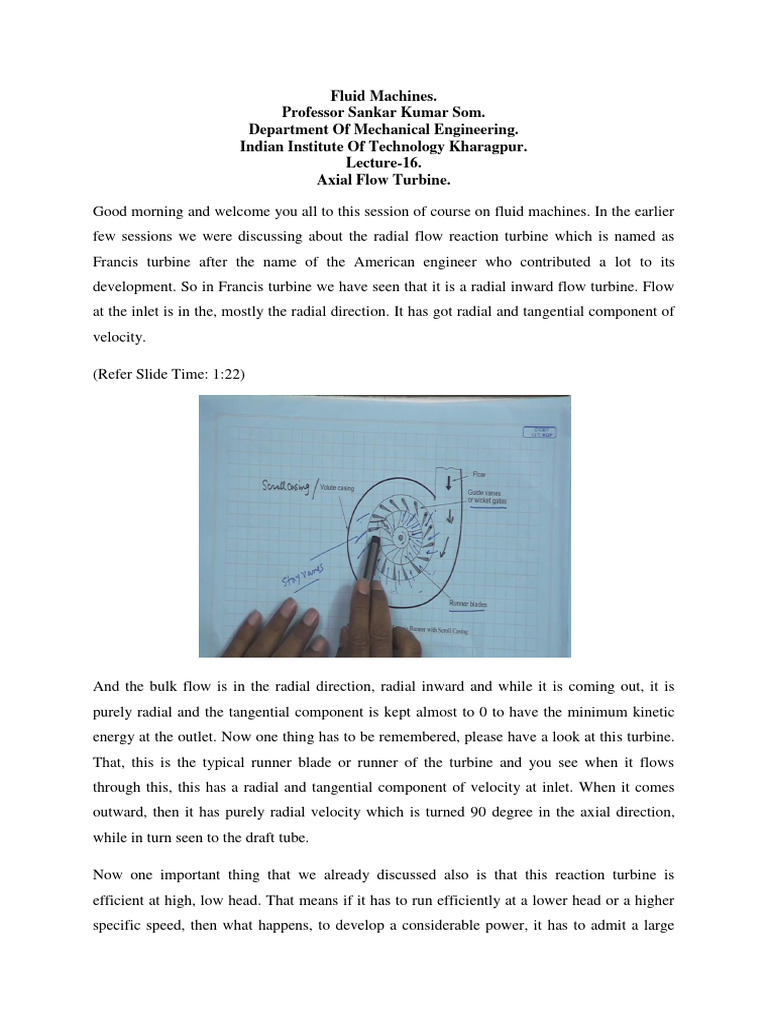 Lec 16 | PDF | Turbine | Vortices