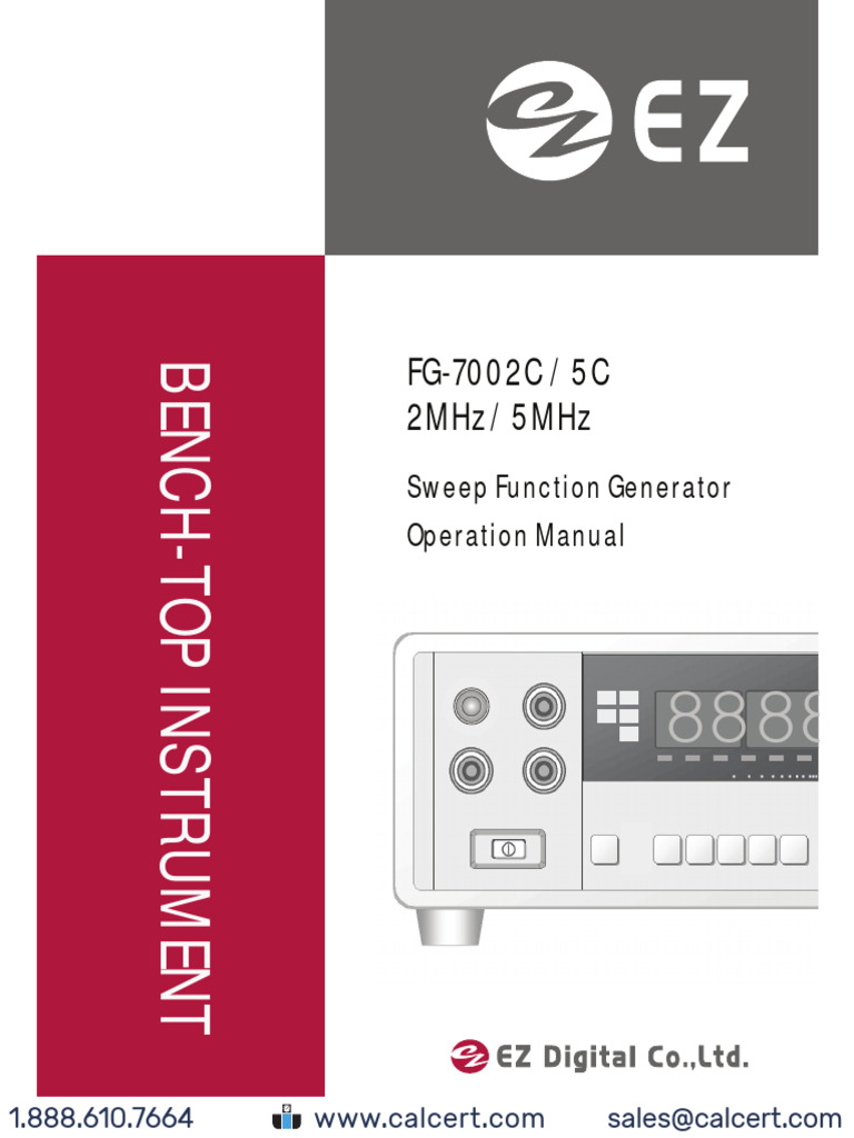 Sweep Function Generator Manual | PDF | Mains Electricity | Alternating ...