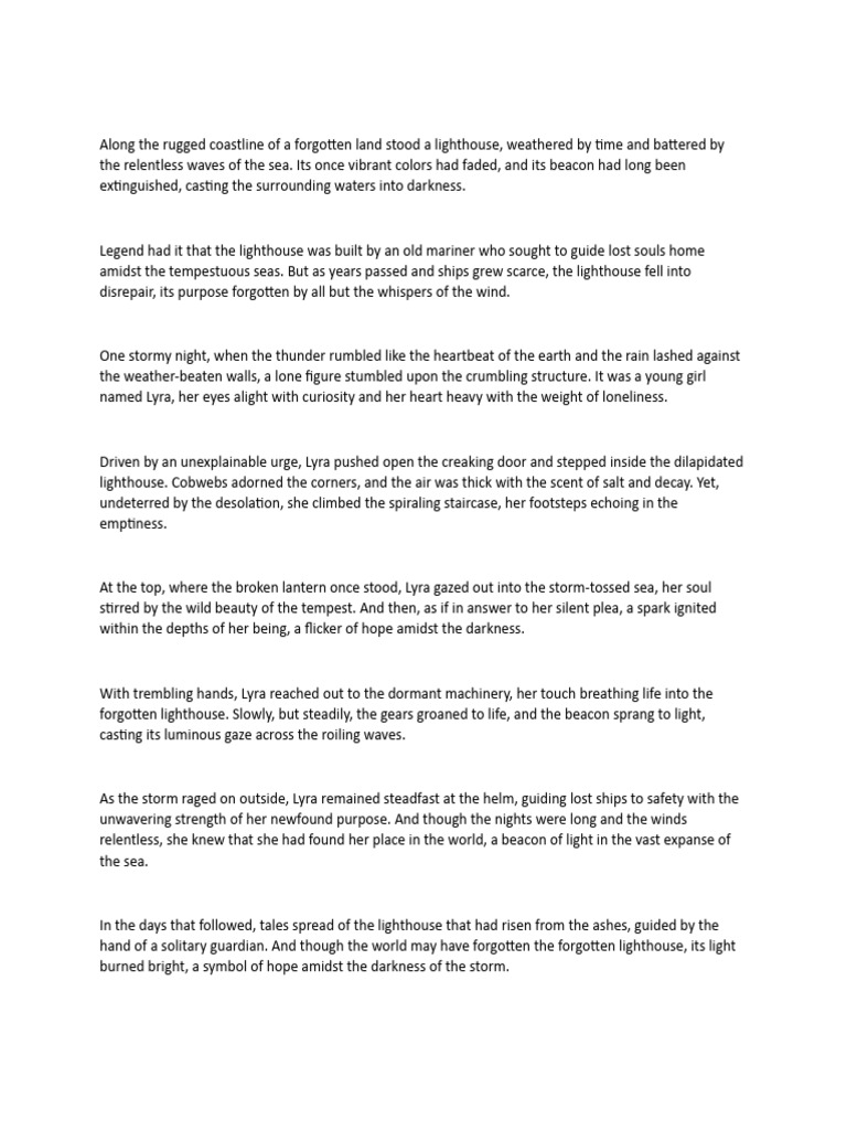 The Forgotten Lighthouse | PDF