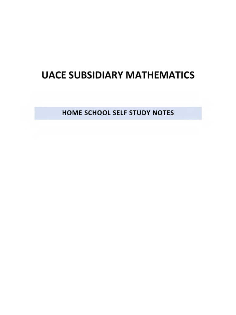HOME SCHOOL SUB-MATHS NOTES | PDF | Matrix (Mathematics) | Determinant