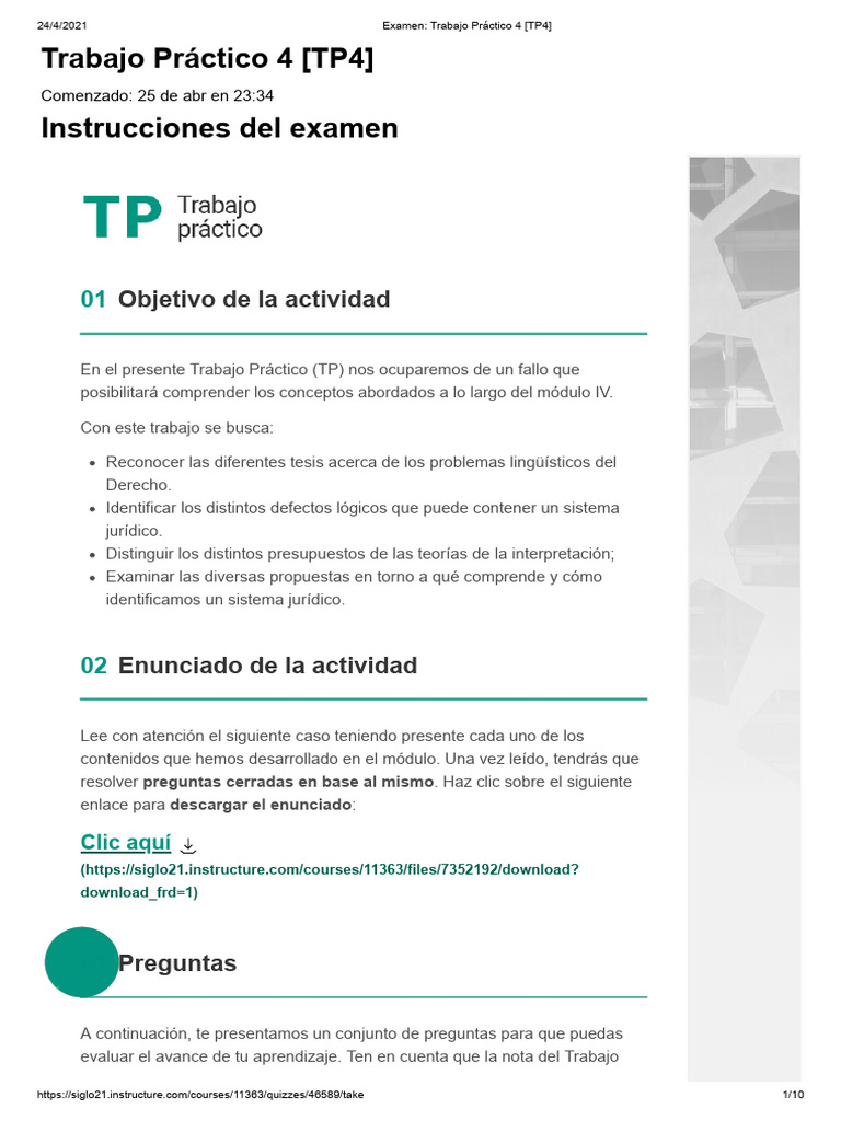 TP4 Intro Al Derecho100% | PDF | Teoría