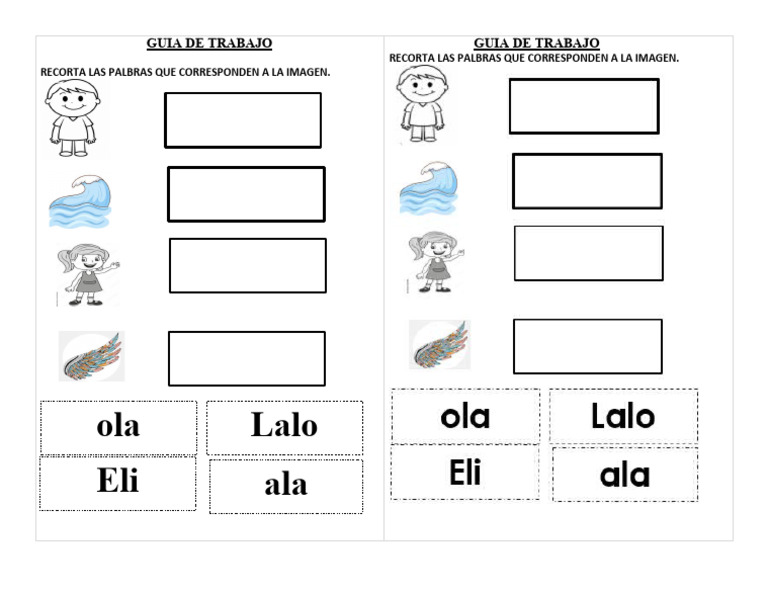 RECORTAR Y PEGAR PALABRAS L | PDF