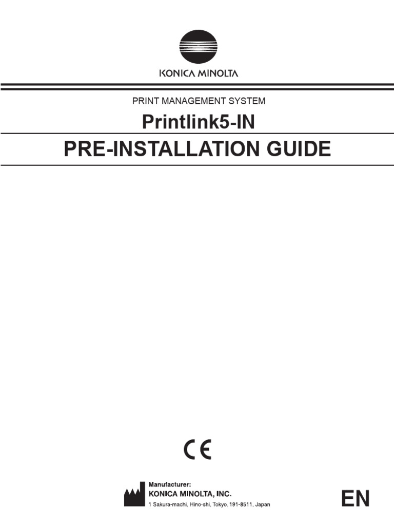 Printlink 5 IN Pre-Installation Guide 1116FA01EN01 | PDF | Computer Monitor | Computer Keyboard
