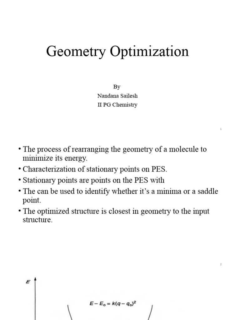 Geometry Optimization | PDF