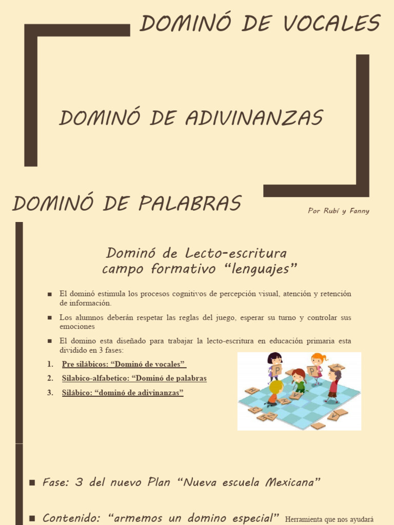 DOMINO | PDF | Sílaba | Ciencias del comportamiento