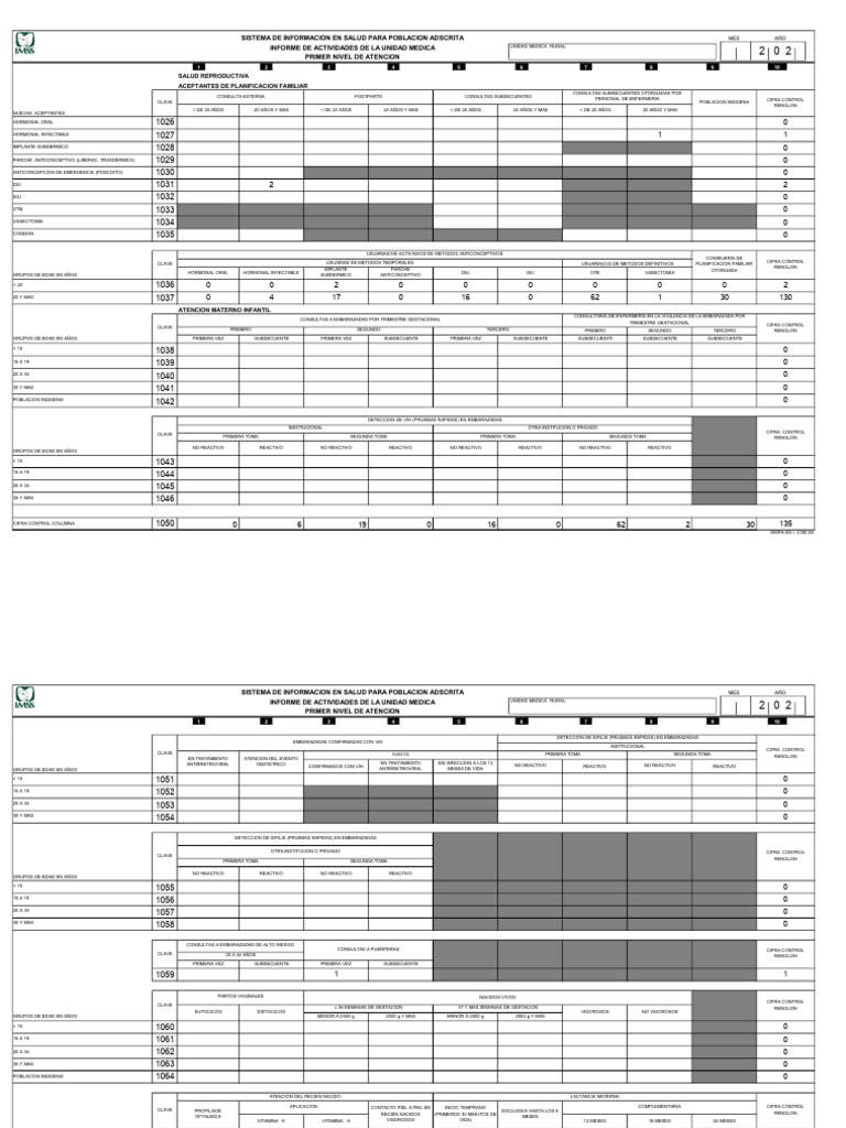 Sispa Enero 2024 Hoja 2 A 26 | PDF | Cuidado de la salud | Programas ...
