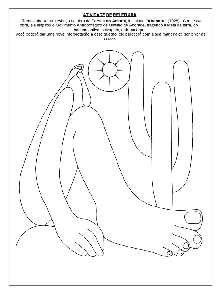 Atividade de Releitura Abaporu | PDF | Arte | Juvenil