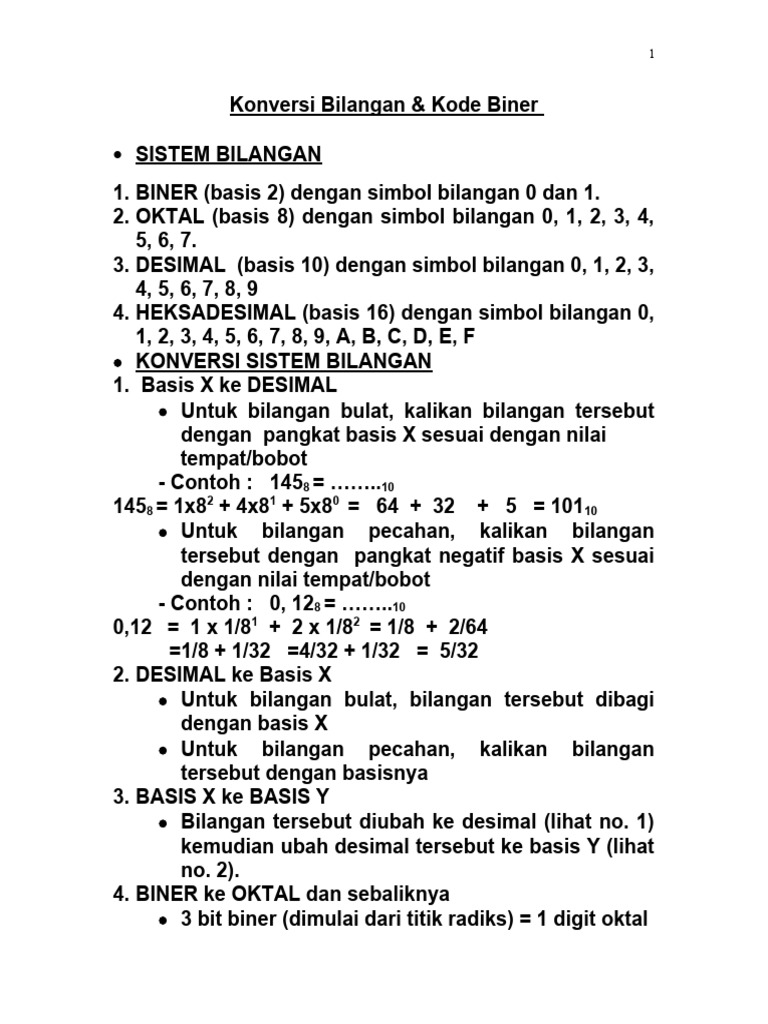 Konversi Bil - Kode Biner | PDF