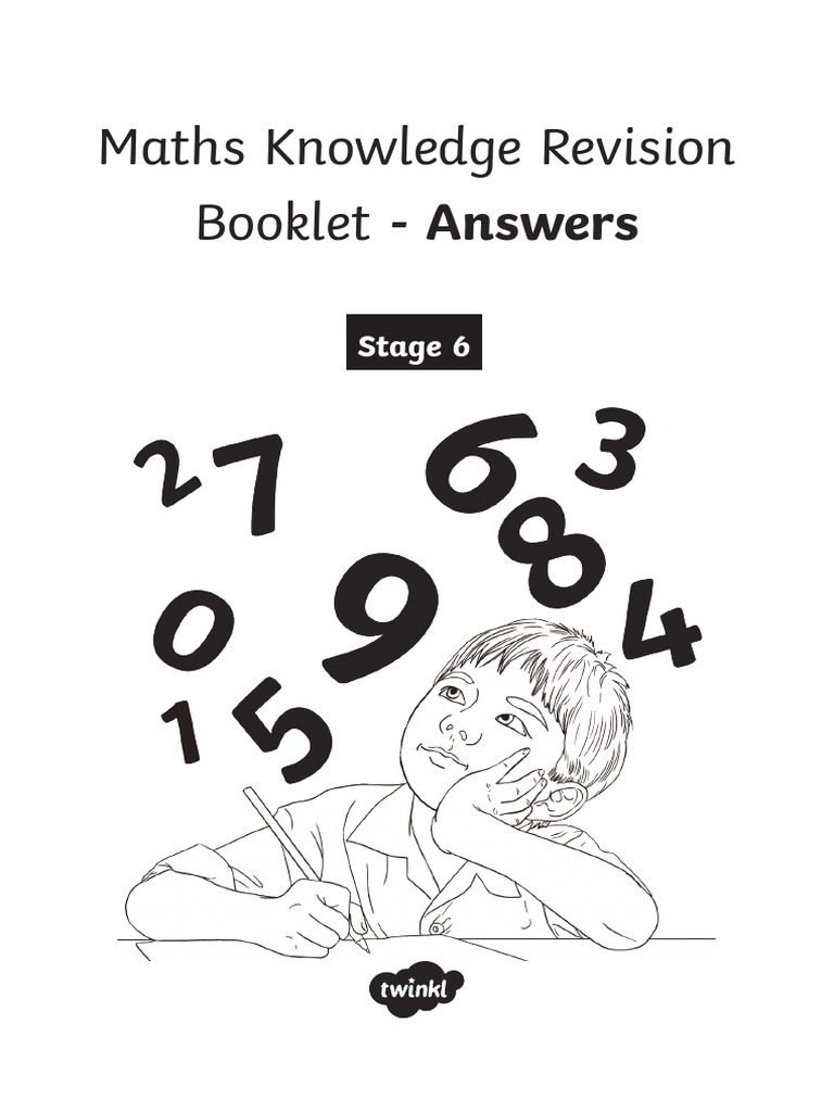 Stage 6 Maths Knowledge Revision Booklet - Answers | PDF | Numbers ...